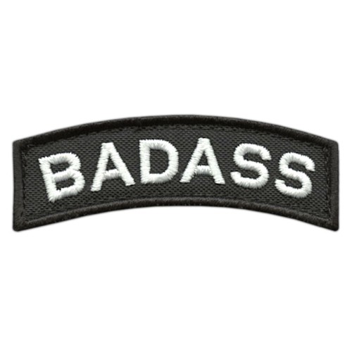 badass tab embroidered morale tactical badge US army military fastener ...