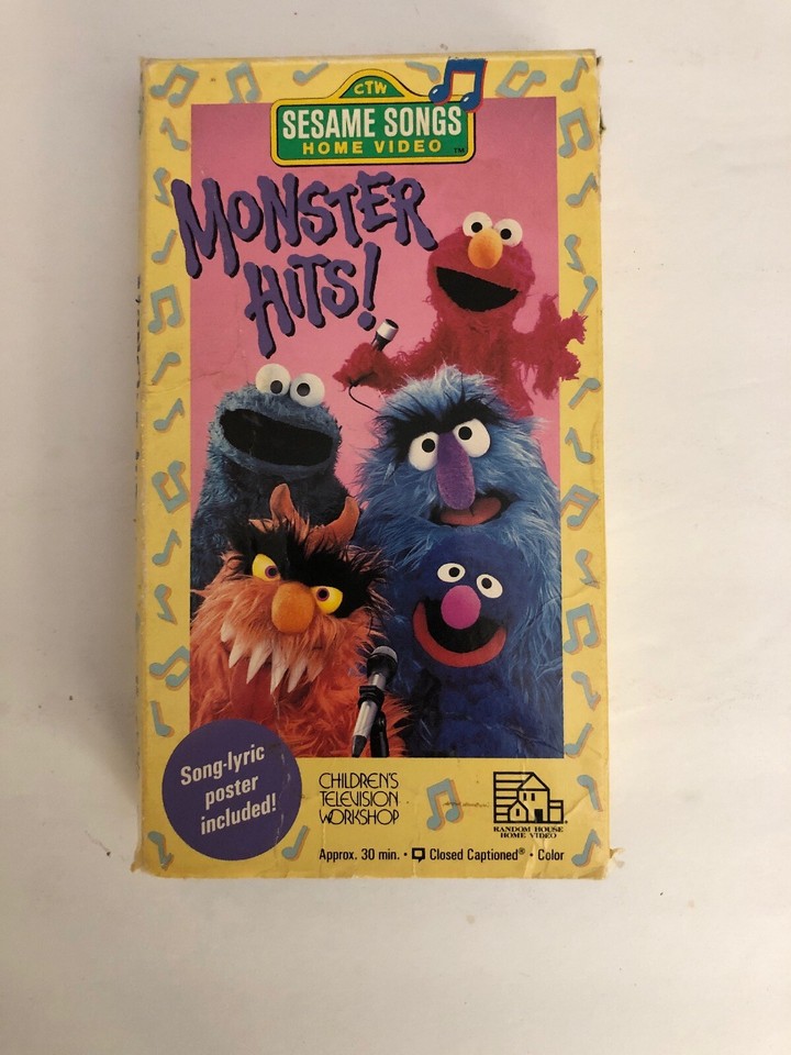 Sesame Songs:Monster Hits!by Random House(VHS 1990)TESTED RARE- SHIPS N ...