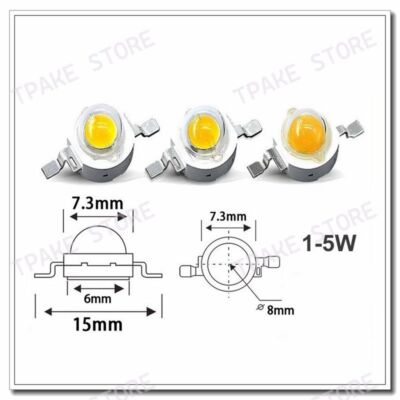 2pcs Green Color 1Watt LED SMD Chip Lamp Beads COB Lamp Emitting Diode ...