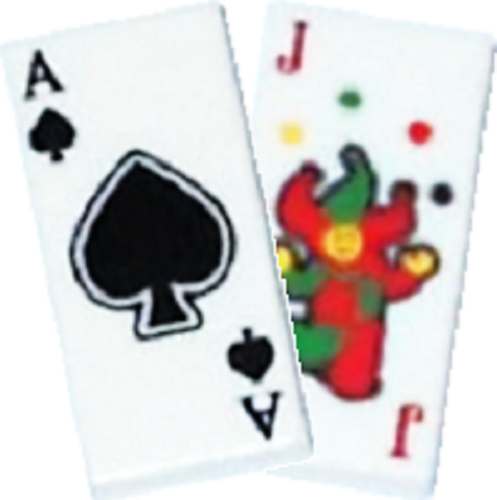 LEGO® Parts 3069bpb337 / 3069bpb338 1x2 TILES "PLAYING CARDS" ACE ...