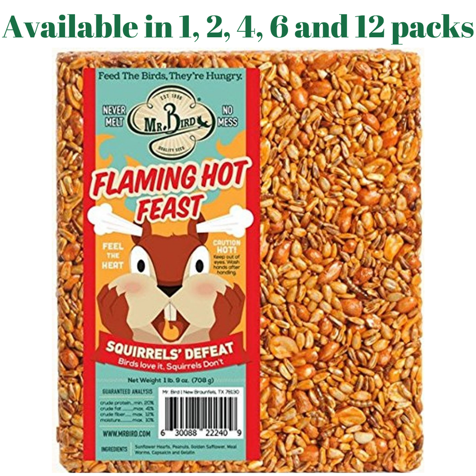 Mr. Bird's Flaming Hot Feast Large Wild Bird Seed Block 1 lb. 9 oz. (1 ...