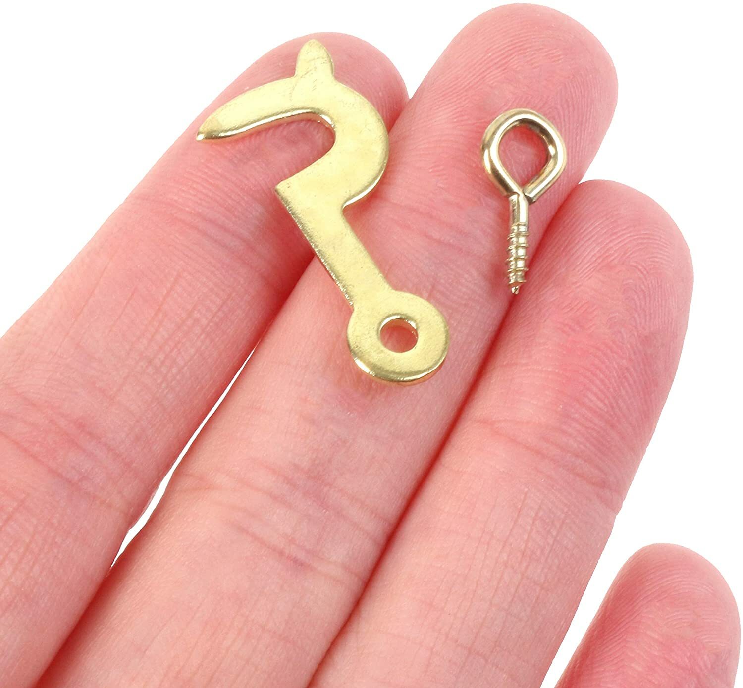 Side Hook And Eye Brass Lid Catch Fastener 25mm Door Latch Multi ...
