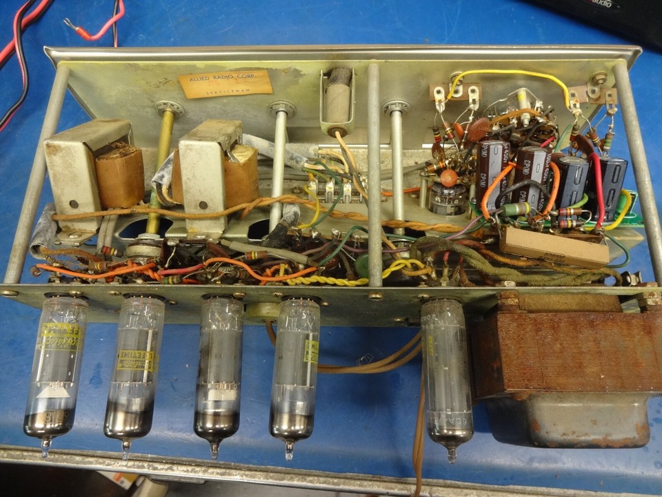 1960 Vintage Allied Knight Kit 20 Watt 6BM8 tube home stereo audio ...