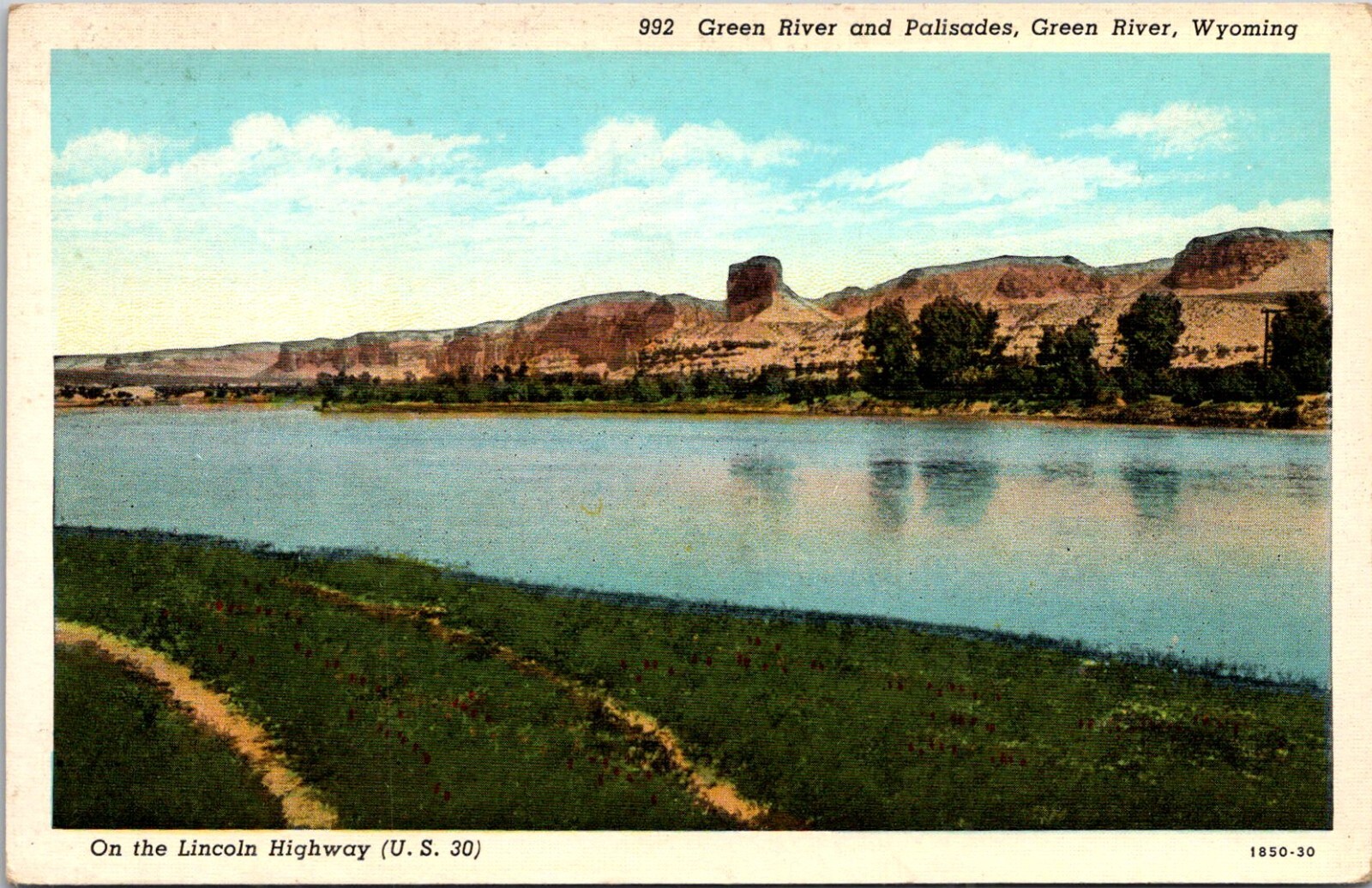Green River Wyoming WY River Palisades Lincoln Highway US 30 Overland ...