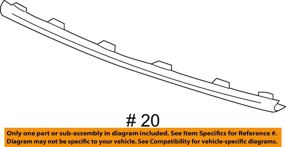 GM OEM 16-17 Terrain Bumper Components-Center Molding 23475986 | eBay