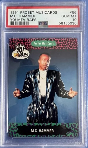 1991 Pro Set Musicards Yo! MTV Raps MC Hammer #56 PSA 10 Gem Mint *pop ...