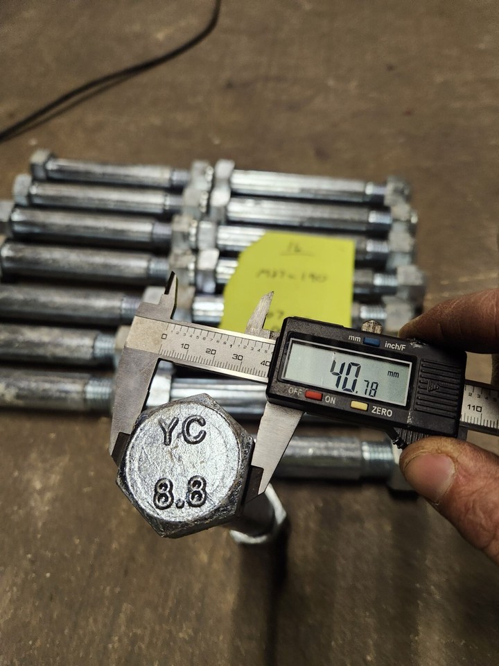 2- China Mini Excavator 30mm Bucket Pin Bolt 7.5" Attachment M27 190mm ...