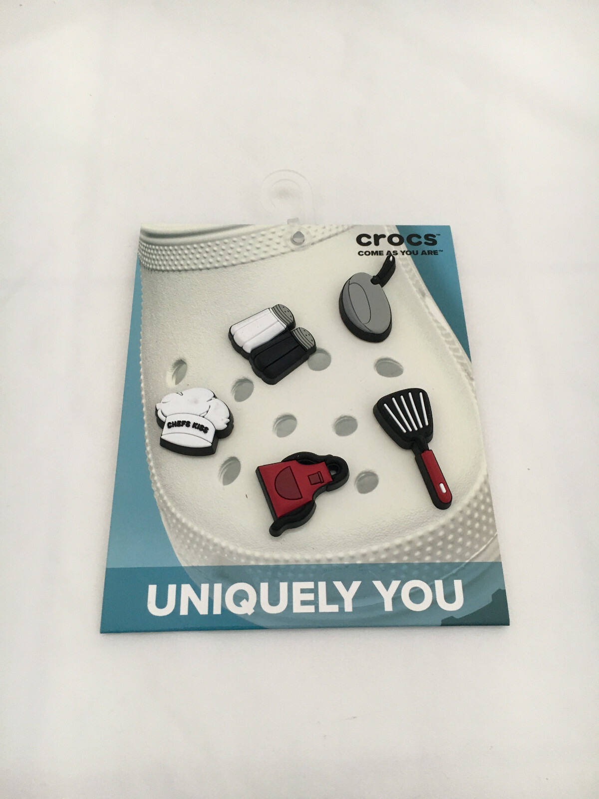 Crocs CHEF Jibbitz Charms Pack of 4 Chef's Hat Salt/Pepper Spatula Pan ...