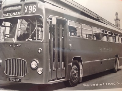 Midland Bus X96 b & w photograph | eBay