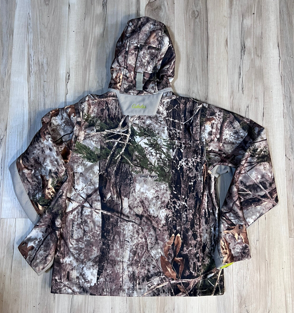 Cabela’s Zonz Woodlands Insulated Hooded Camo Hunting Coat XL Zip Jacet ...