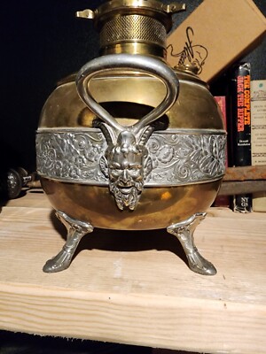 Antique Devil Satyr Lamp The Rochester Occult Gothic Horned God ...
