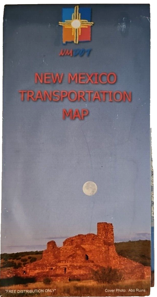 2x New Mexico Transportation Map NM DOT Foldable Maps 2000 & 2010 ...
