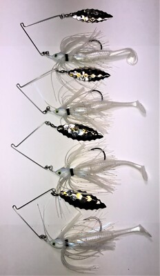 Spinnerbaits Weedless Smoke Shad 2-3/8 & 2-1/2 w/Trailer Something new ...