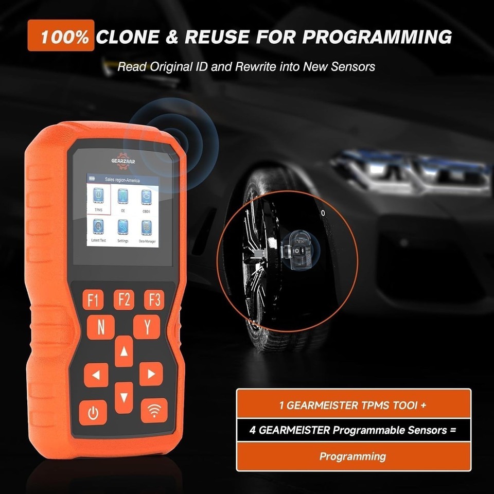 TPMS Programmer Tire Sensor Relearn Reset Activate Tool+4x 315MHZ ...