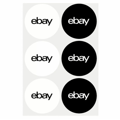 200 Count eBay Branded Stickers 3” Black & White Shipping Supplies | eBay