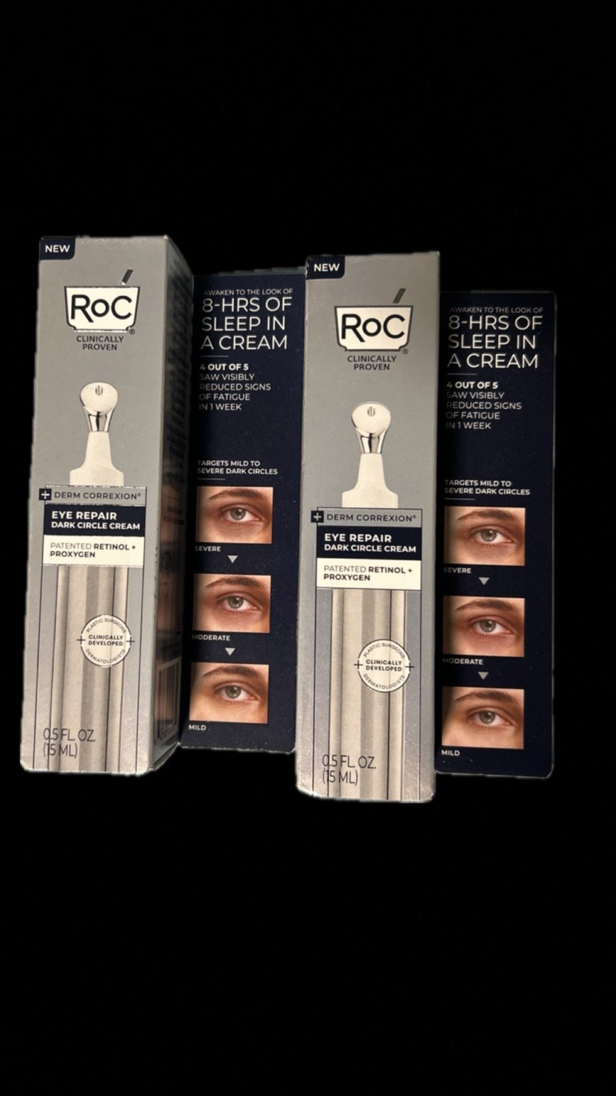RoC Derm Correxion Eye Repair Dark Circle Treatment 0.5oz ea. Lot of 2 ...