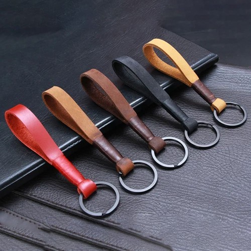 Real Leather Key Chain Handmade Key Ring New Key Cover Men Women | eBay ...