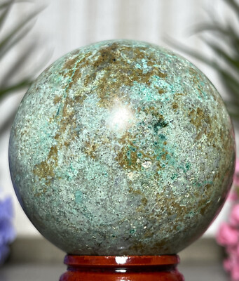 PHOENIX SPHERE 💚 Green Blue Mineral Copper Ore Malachite Turquoise ...