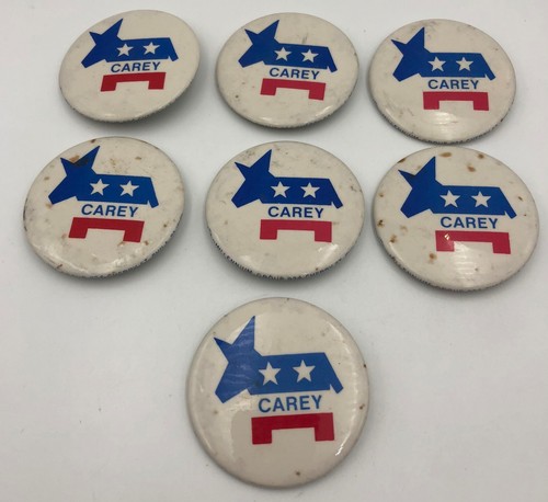 (7) Carey Vintage Political Campaign Buttons Pinback Lot | eBay
