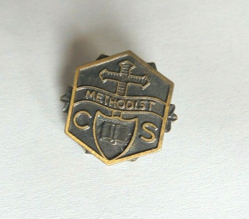 Cool Vintage Methodist CS Christian Religious Church Award Lapel Pin ...