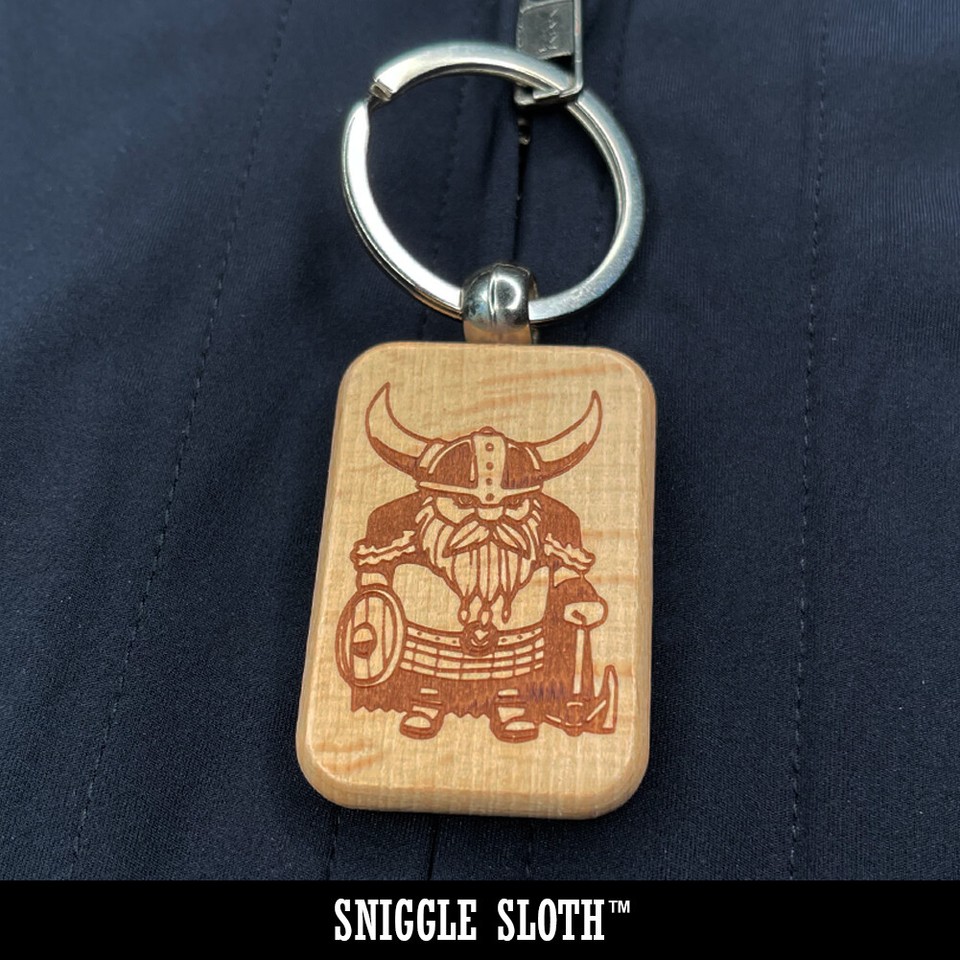Dwarf Miner with Pickaxe Engraved Wood Rectangle Keychain Tag Charm | eBay