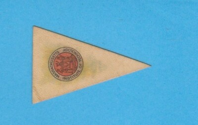 c1910s tobacco pennant shaped leather MASSACHUSETTS INSTITUTE of TECH ...