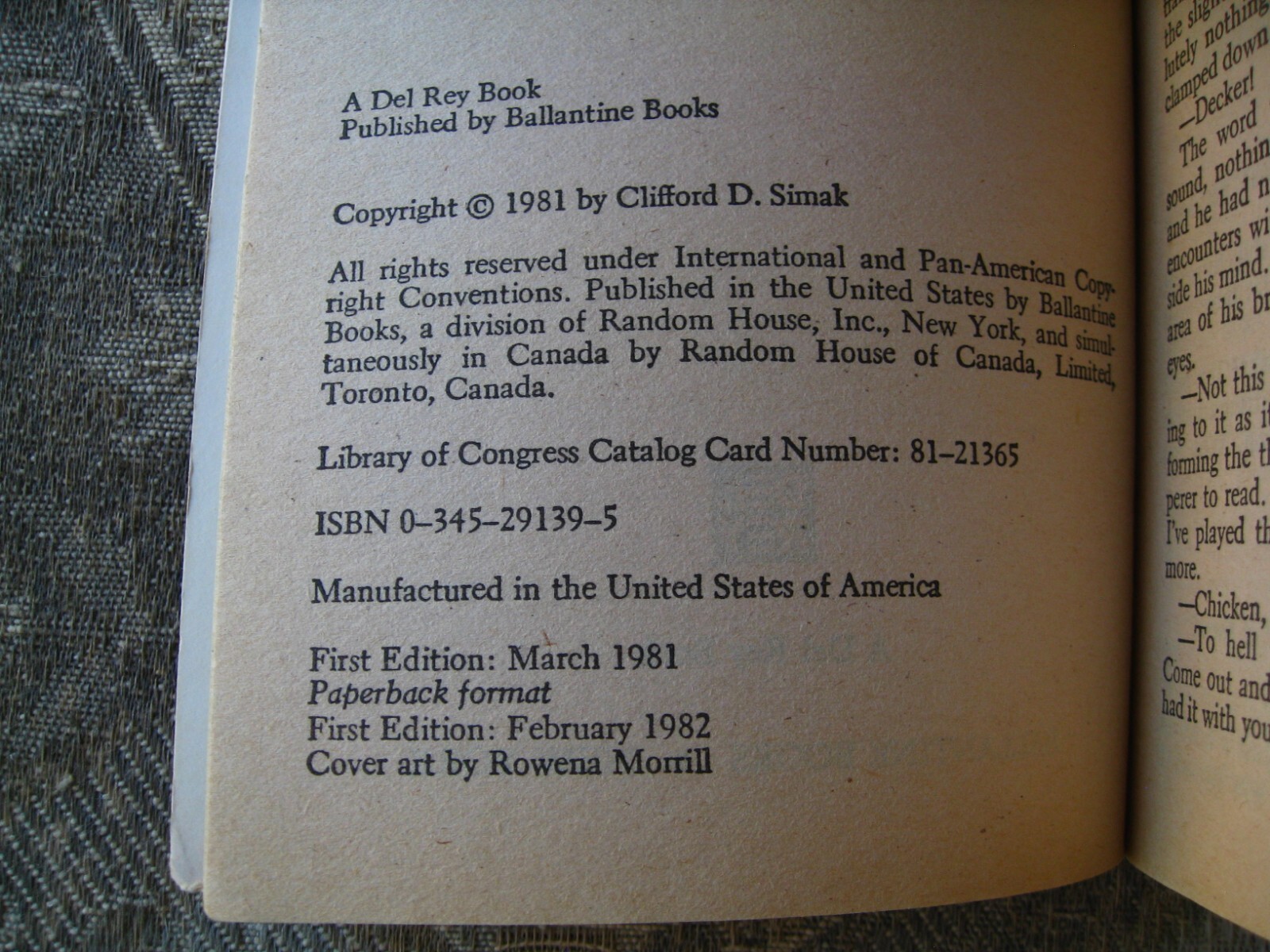 Clifford D. Simak - Project Pope - 1982 - paperback | eBay