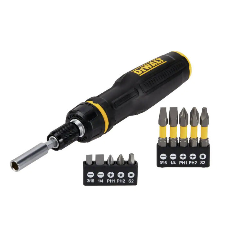 DeWALT MAX-FIT TELESCOPING / RATCHETING MULTI-BIT SCREWDRIVER Bi ...