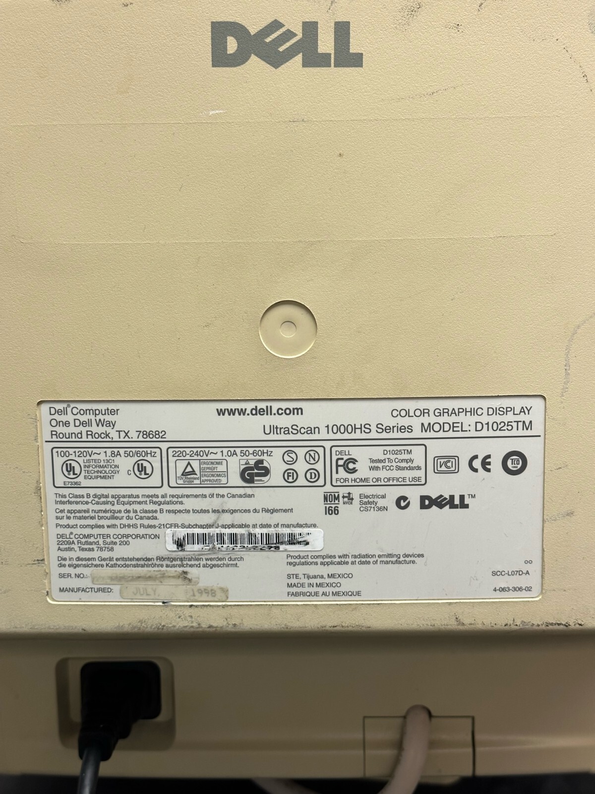 Dell Trinitron D1025TM Monitor 17" CRT See Notes for sale online | eBay