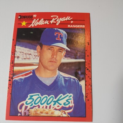 1990 Donruss Nolan Ryan 5000K - Error Wrong Back - Texas Rangers #665 ...