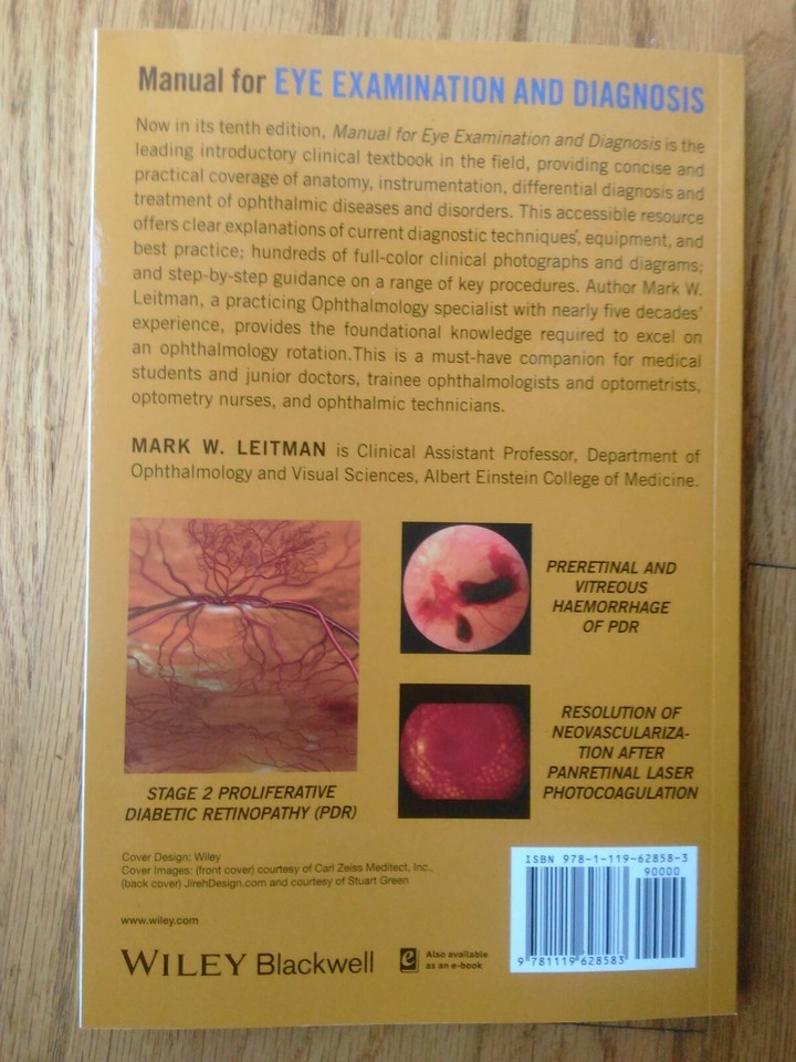 Manual for Eye Examination and Diagnosis,10th Edition- Leitman, Mark ...