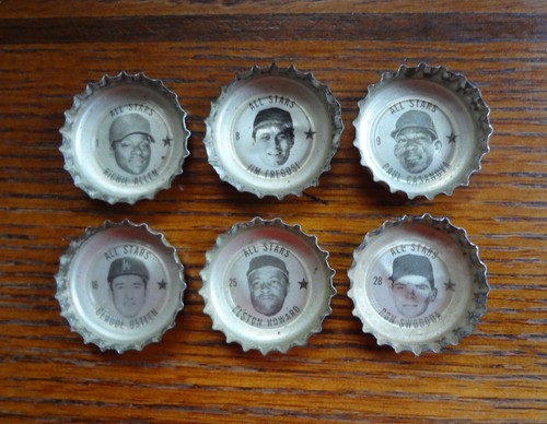 1967 FRESCA Coke Major League All-Stars Bottle Caps Lot of 6 Richie ...