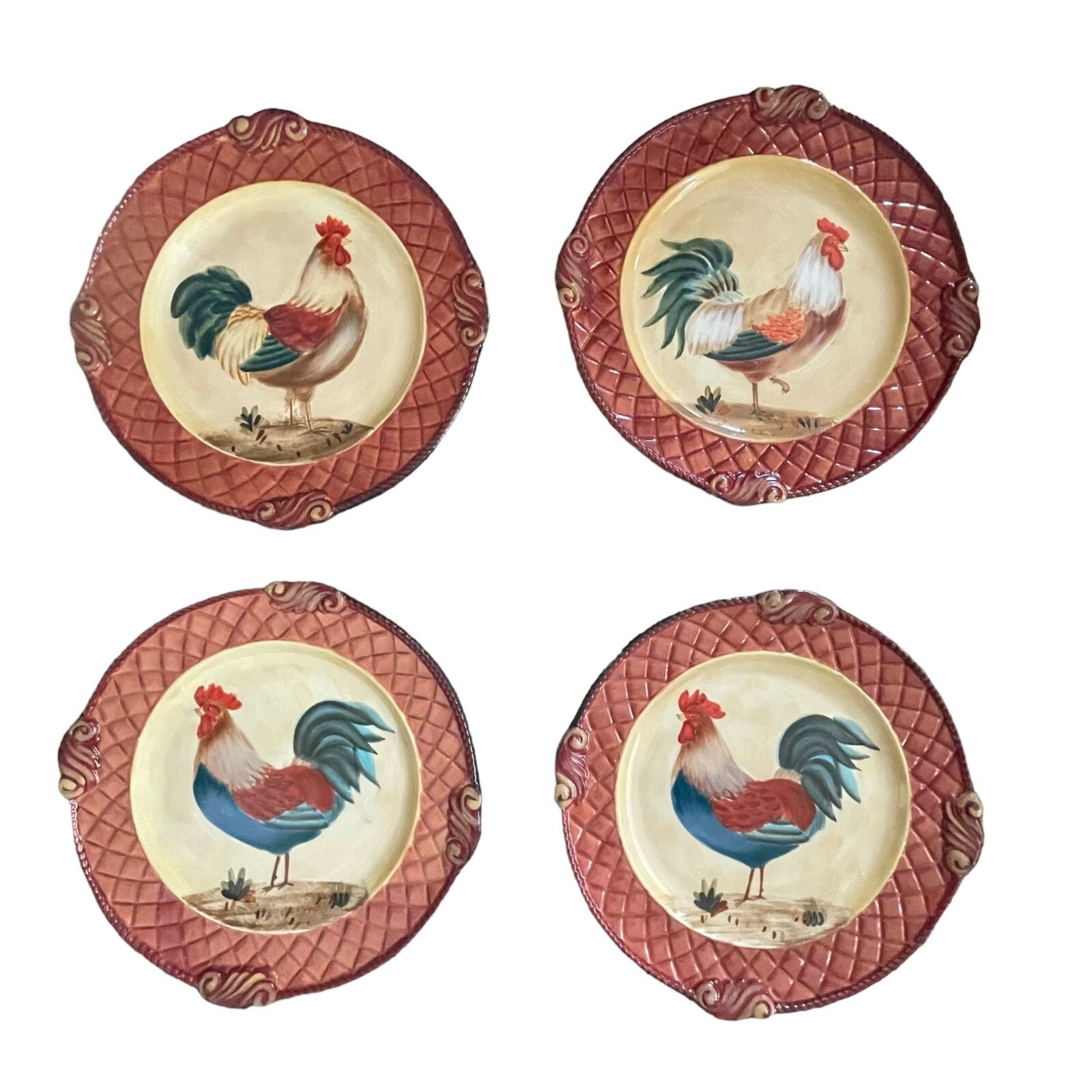 Rare Certified International Pamela Gladding 11" Rooster Dinner Plate ...