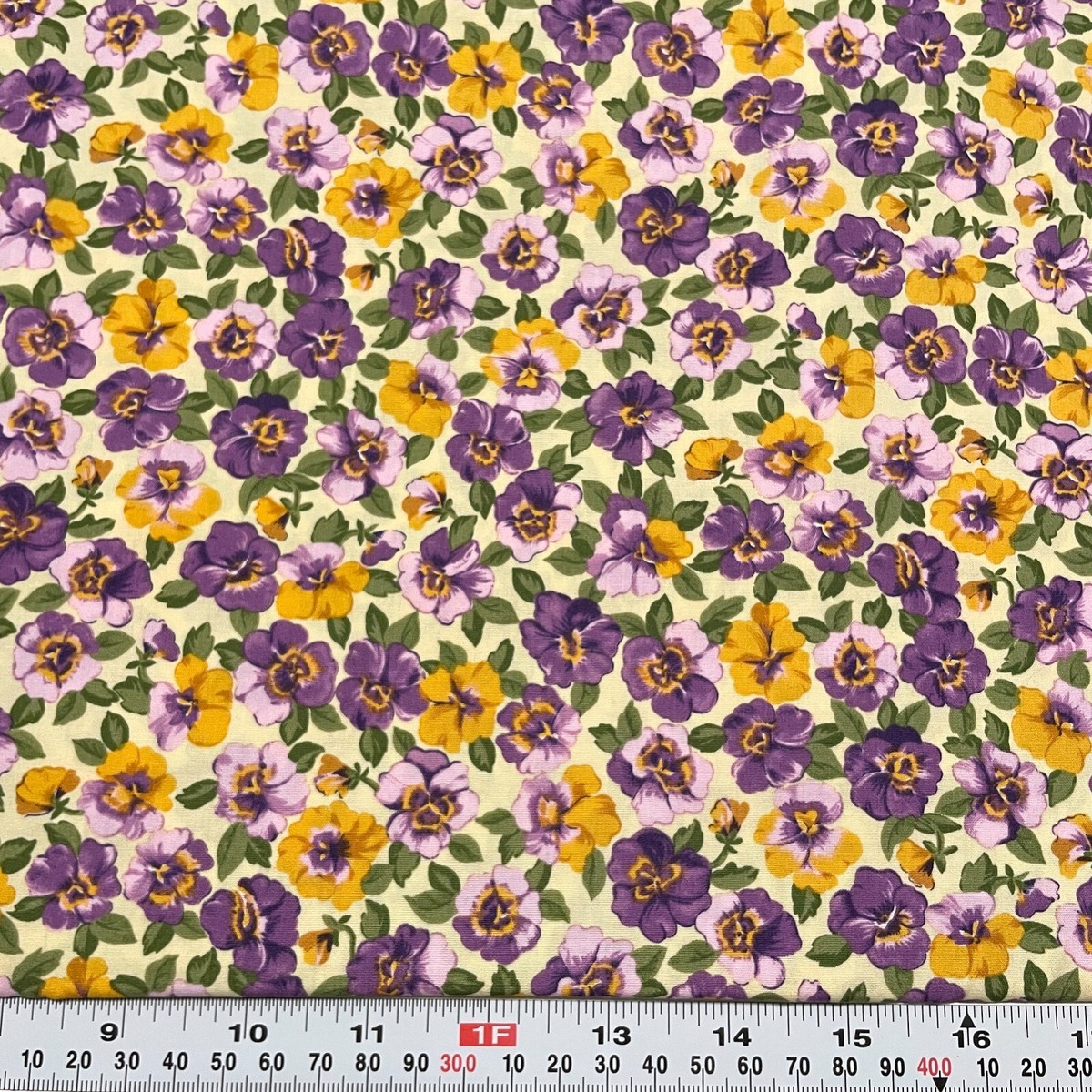 Yellow Pansy Fabric