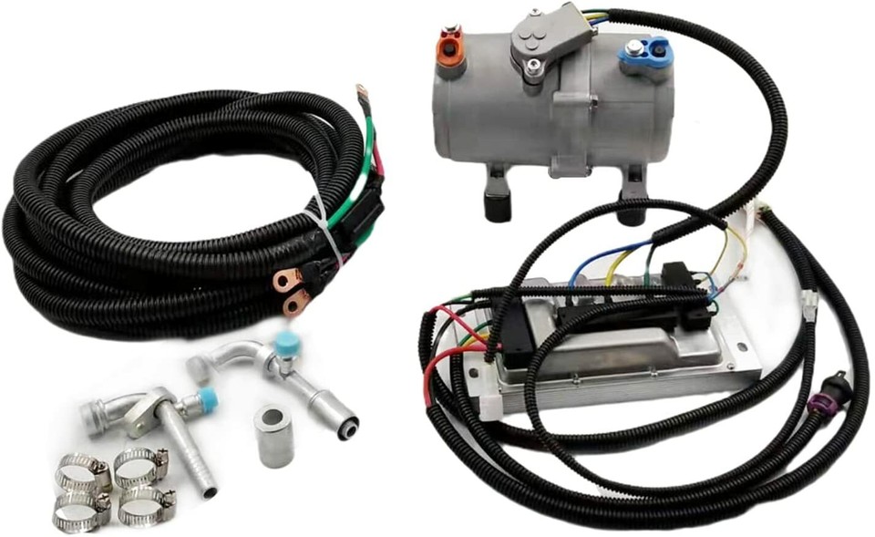 A/C 12V Electric Compressor Set for Auto DC Air Conditioning Car Truck ...