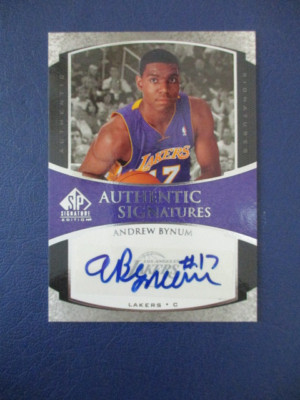 2005-06 SP Signature Edition Authentic Signatures Andrew Bynum Rookie ...
