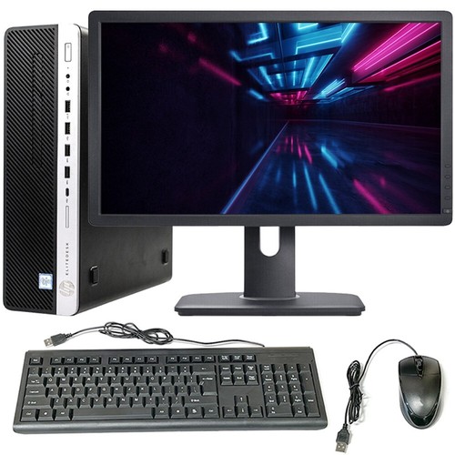 HP Desktop Computer i5 8GB RAM 240GB SSD 20in LCD Windows 10 Pro PC Wi ...