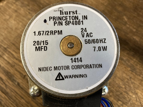 Hurst Electric Gear Motor P/N SP4001 24 Vac 7 Watts 1.67/2 RPM | eBay