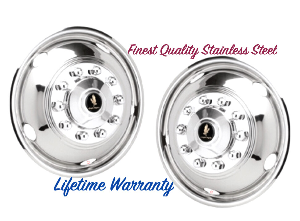 19.5 F53 Ford Motorhome 10 Lug Rv Stainless Wheel Simulator Rim Liner 2 ...