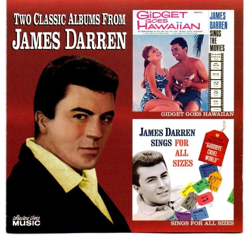 JAMES DARREN: GIDGET GOES HAWAIIAN CD / SINGS FOR ALL SIZES CD 2 ON 1 ...