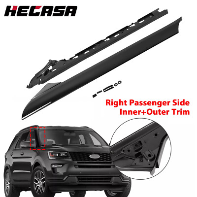 Right Side Windshield A-Pillar Molding INNER OUTER Trim For 11-19 Ford ...