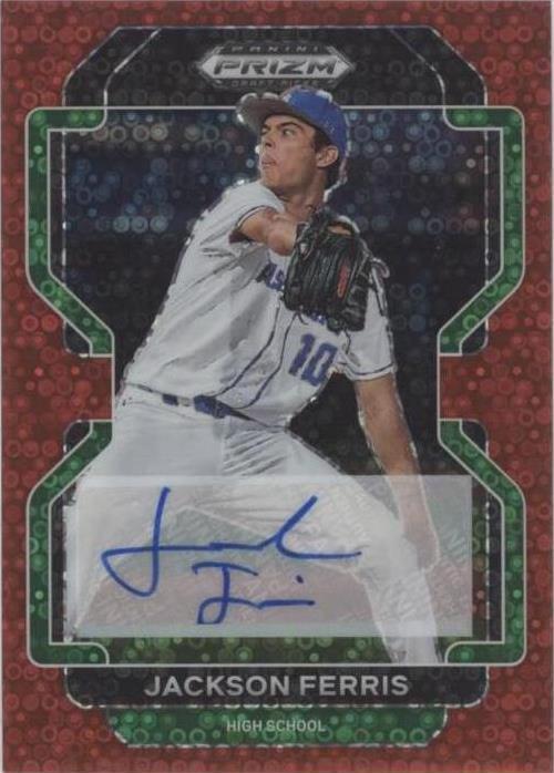 2022 Panini Prizm Draft Picks - Jackson Ferris #PDP47 Red Donut Circle ...