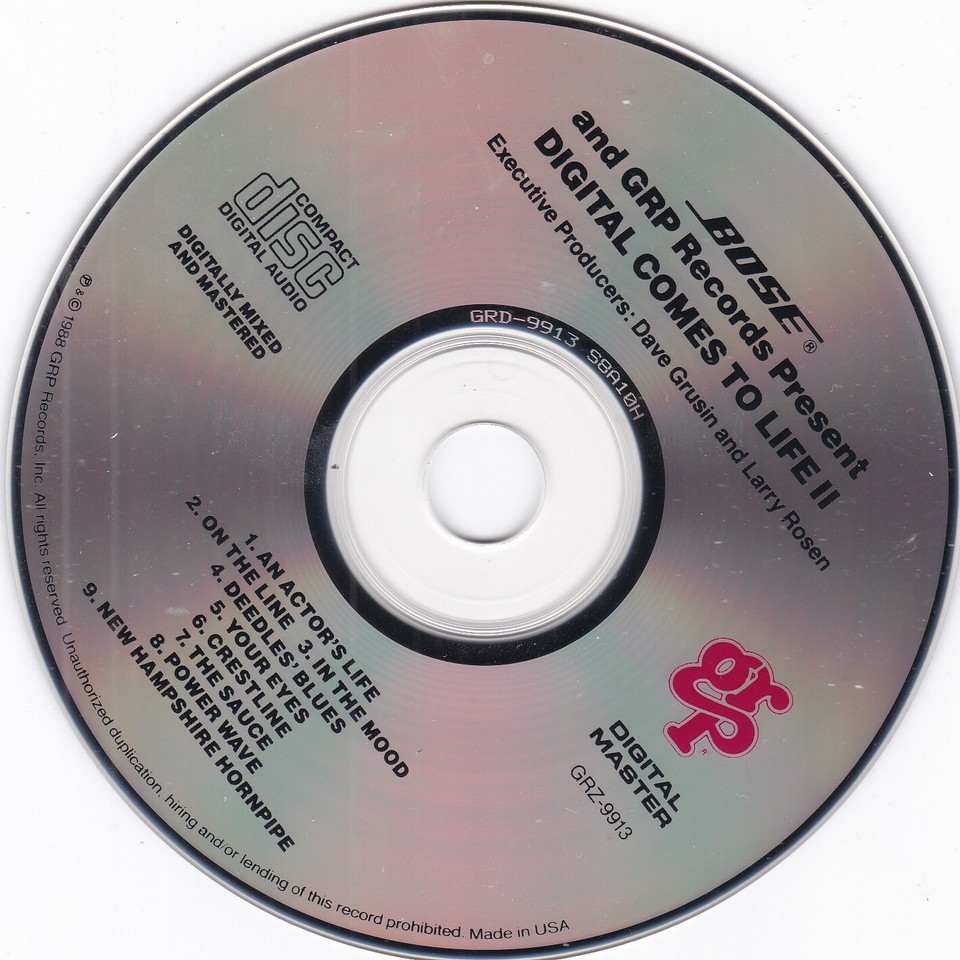 NEW BOSE RARE Music System Demonstration CD GRP RECORDS Digital Comes ...