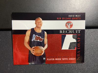 2003-04 Topps Pristine Recruit Relics #DW David West 4 color logo patch ...