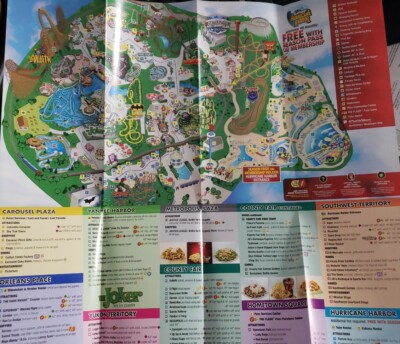 2017 Six Flags Great America Amusement Park Map Brochure Guide Pamphlet ...