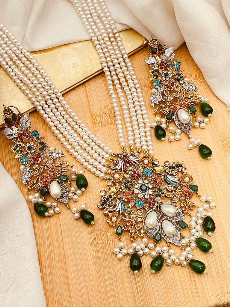 Royal Rani Mala Haar with Earrings Indian/Pakistani Bridal/Partywear 6 ...