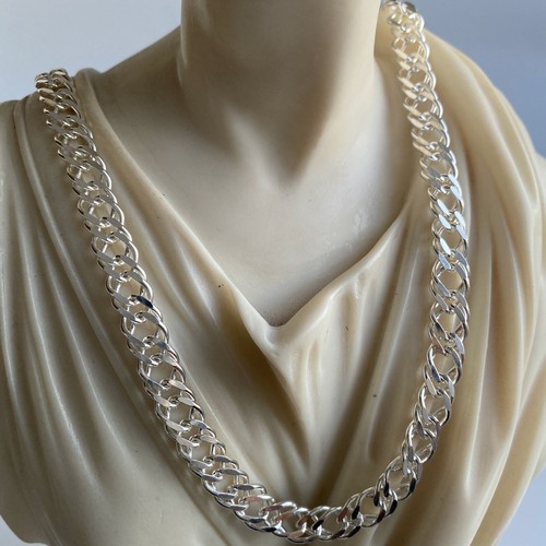Mens Nonna Rambo Link Chain Necklace 925 Sterling Silver Handmade 7mm ...