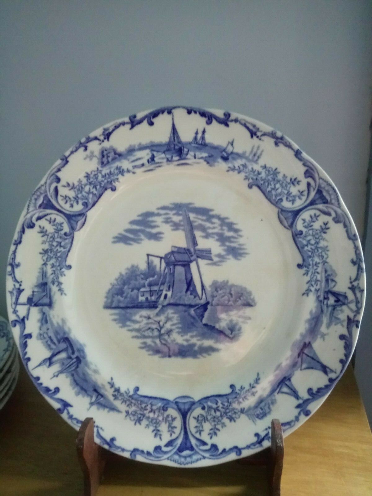 Blue & White Collector's 6 ANTIQUE DELPH PLATE 'Grimwades; Stoke-On ...