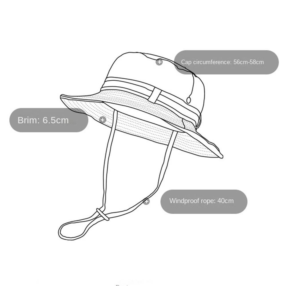 Mesh Sunscreen Cap Hiking Hat Wide Brim UV Protection Bucket Hat Safari ...