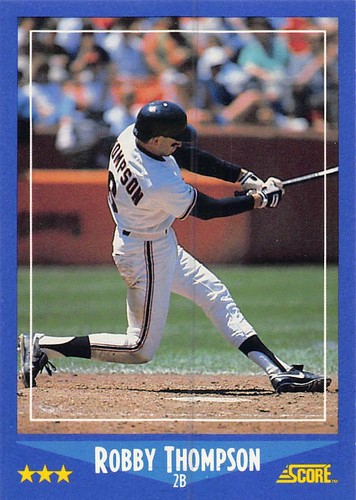 Robby Thompson 1988 Score 146 San Francisco Giants Baseball Card | eBay